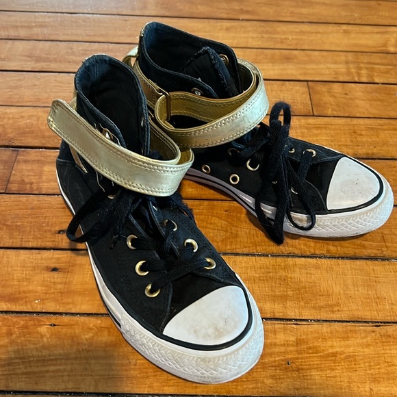 Converse | Shoes | Converse All Star High Brea Sneakers Black Gold 7 ...